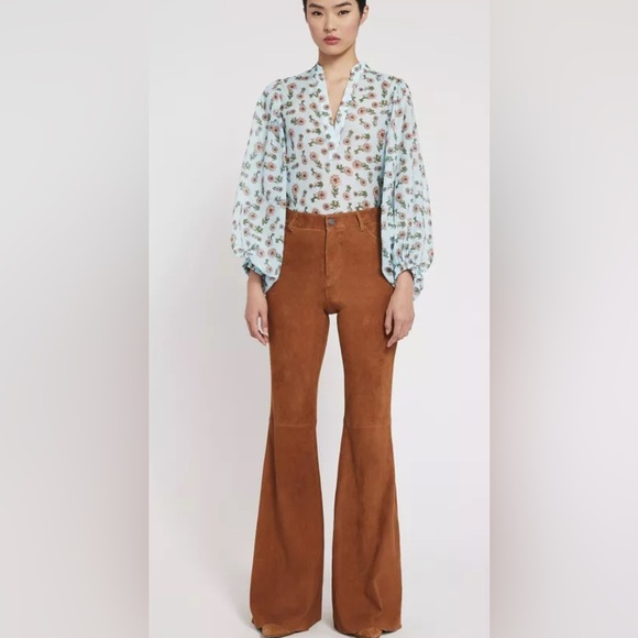 Alice + Olivia | Pants & Jumpsuits | Alice Olivia Tan Suede Pants ...